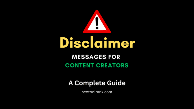 Disclaimer Messages For Content Creators: A Complete Guide ...